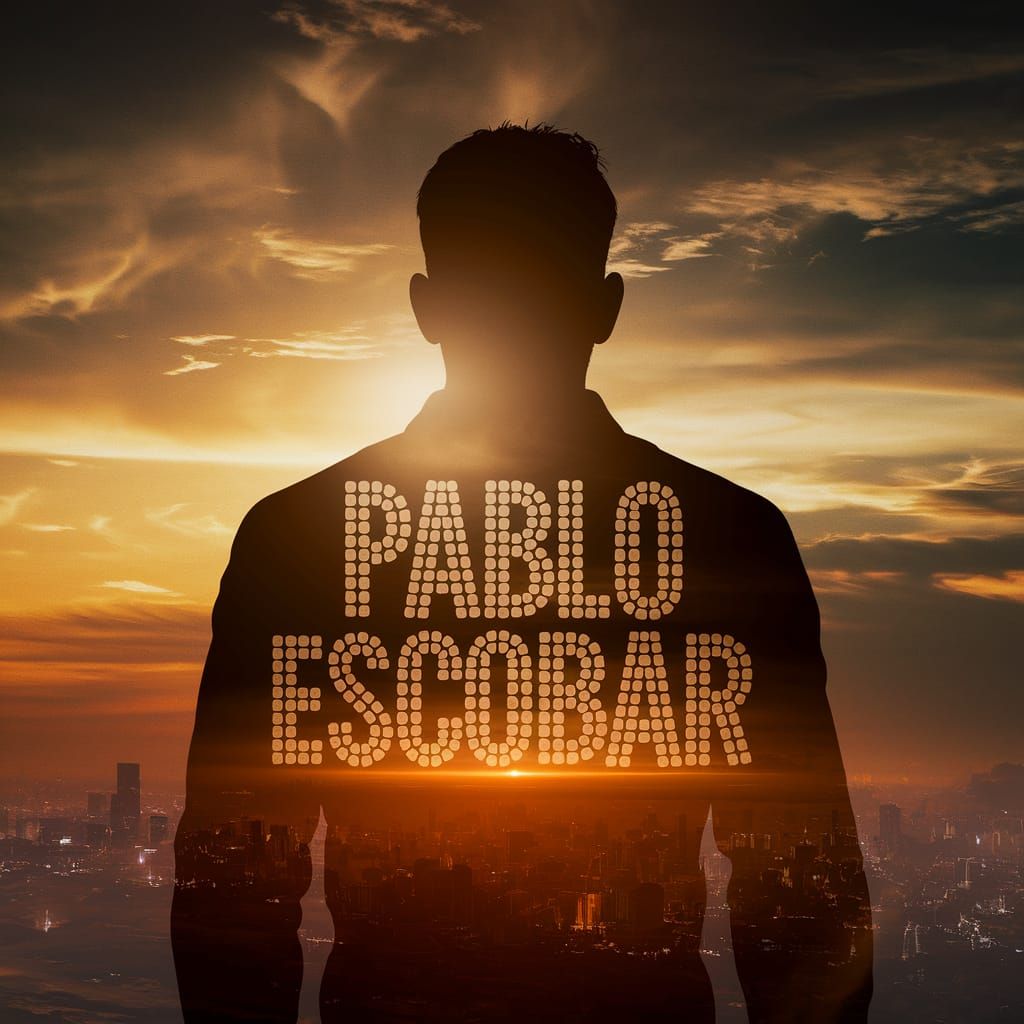 Pablo Escobar Silhouette in Epic Digital Matte Pai... - AI Art
