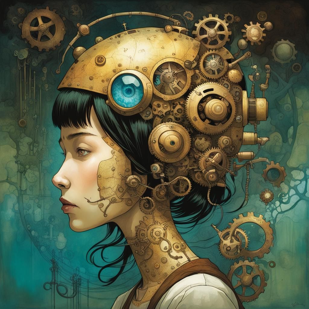 Clockwork Brain - AI Generated Artwork - NightCafe Creator