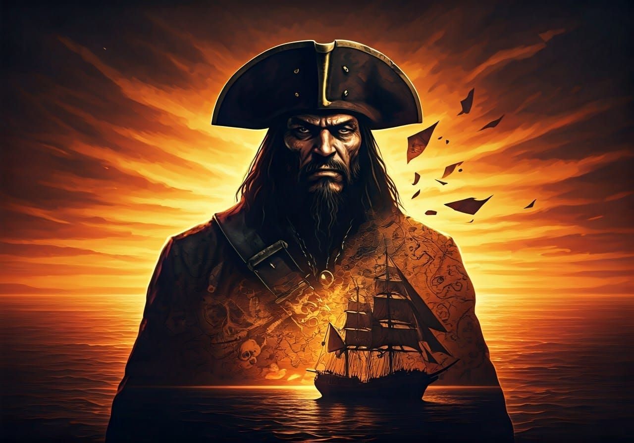 Pirate God of the High Seas in a Bold, Dramatic Ae... - AI Art