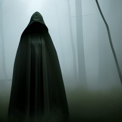 Mysterious Hooded Figure In The Swamp - AI Generated Artwork ...