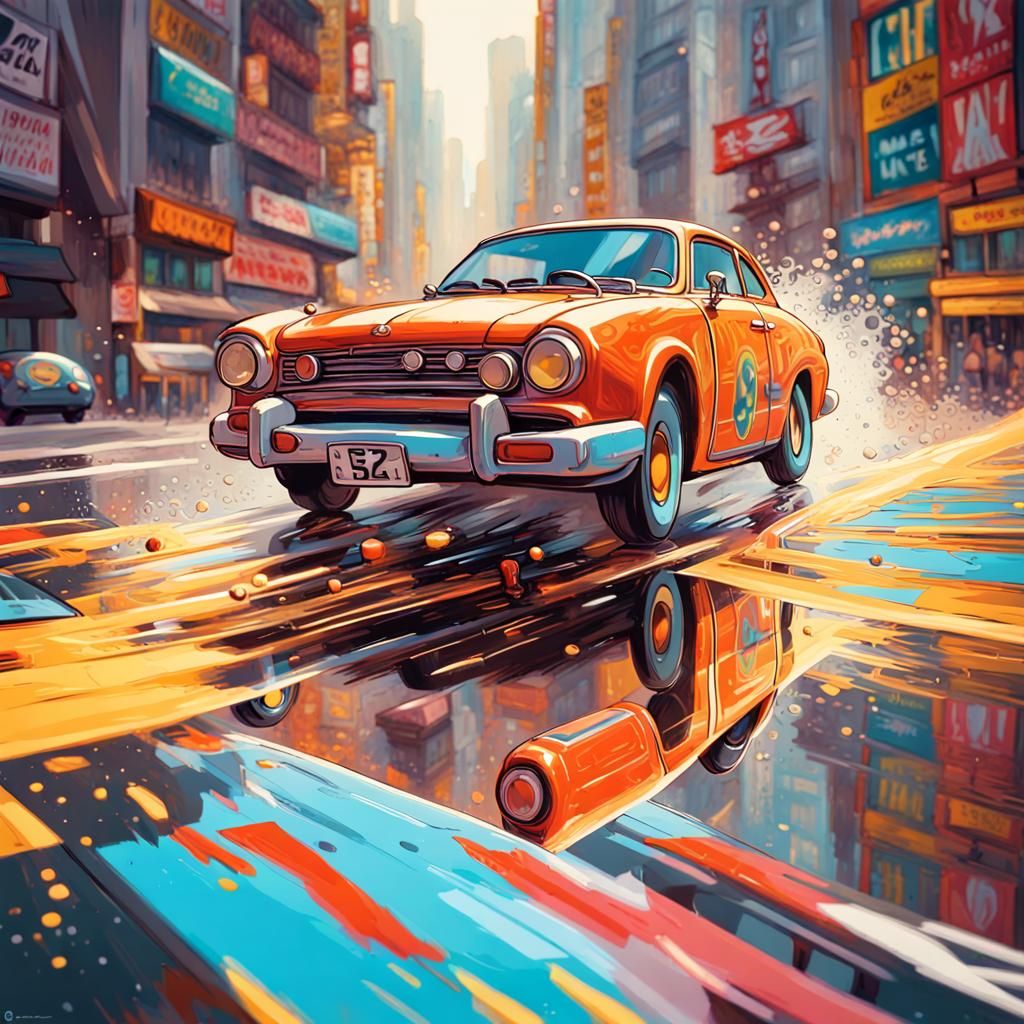 matchbox car Drag Racing - AI Generated Artwork - NightCafe Creator