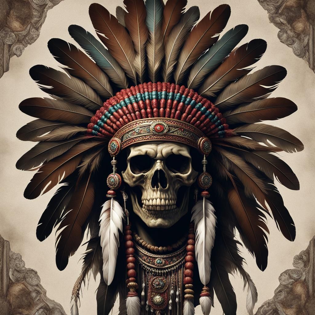 Native Skull - AI Generated Artwork - NightCafe Creator