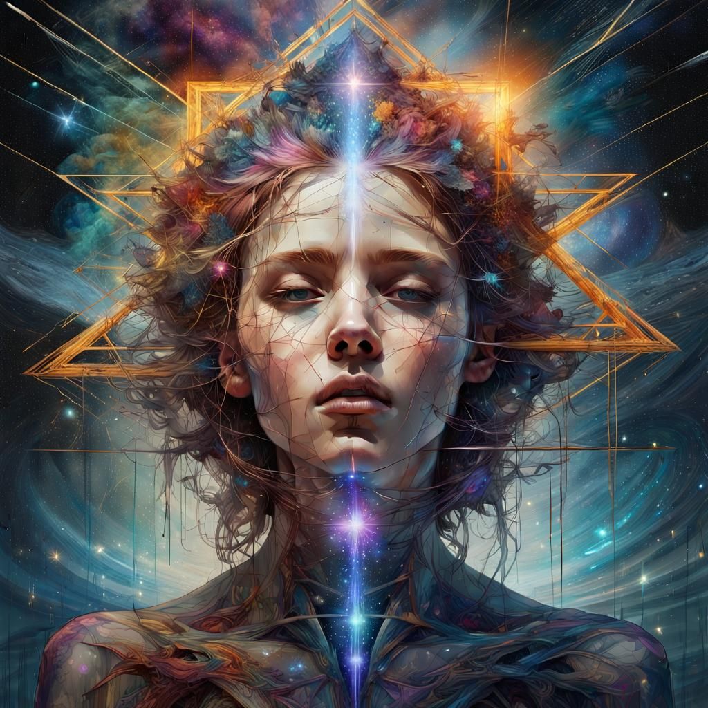 Holy Geometric Human - AI Generated Artwork - NightCafe Creator