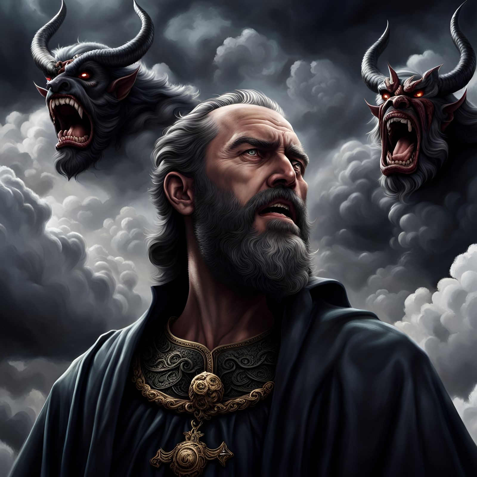 Demons whisper dark thoughts in my mind - AI Generated Artwork ...