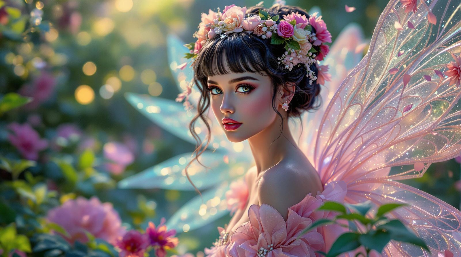 Katy Fairy - Katy Perry Fairy Portrait in Vibrant Dusk Garde...