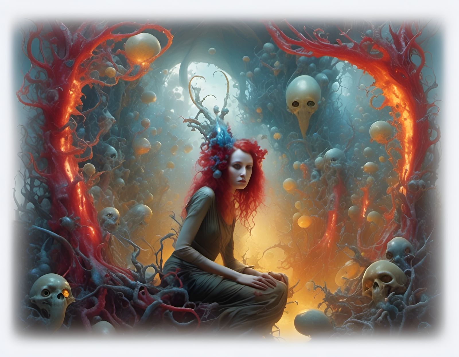 The Red Haired Nymph #2 - AI Generated Artwork - NightCafe Creator