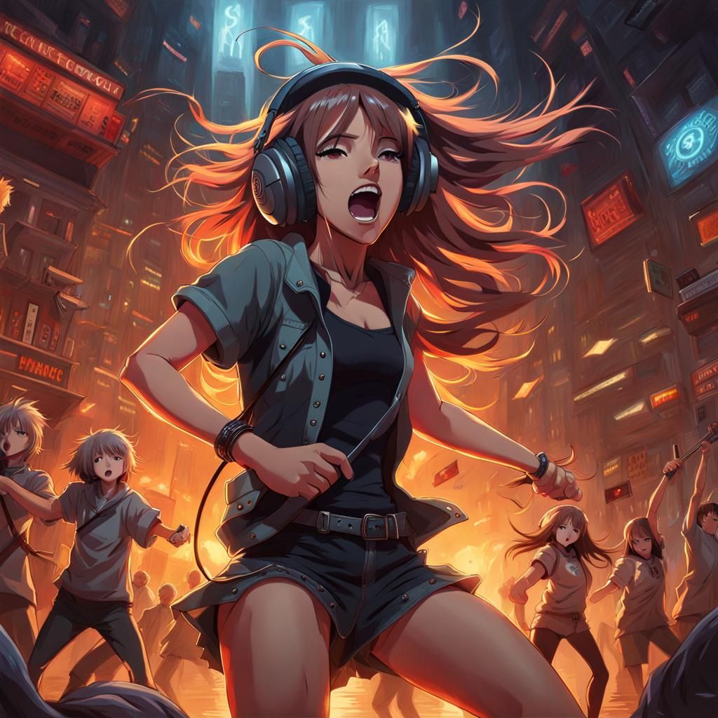 Silent mosh pit 🎵 - AI Generated Artwork - NightCafe Creator