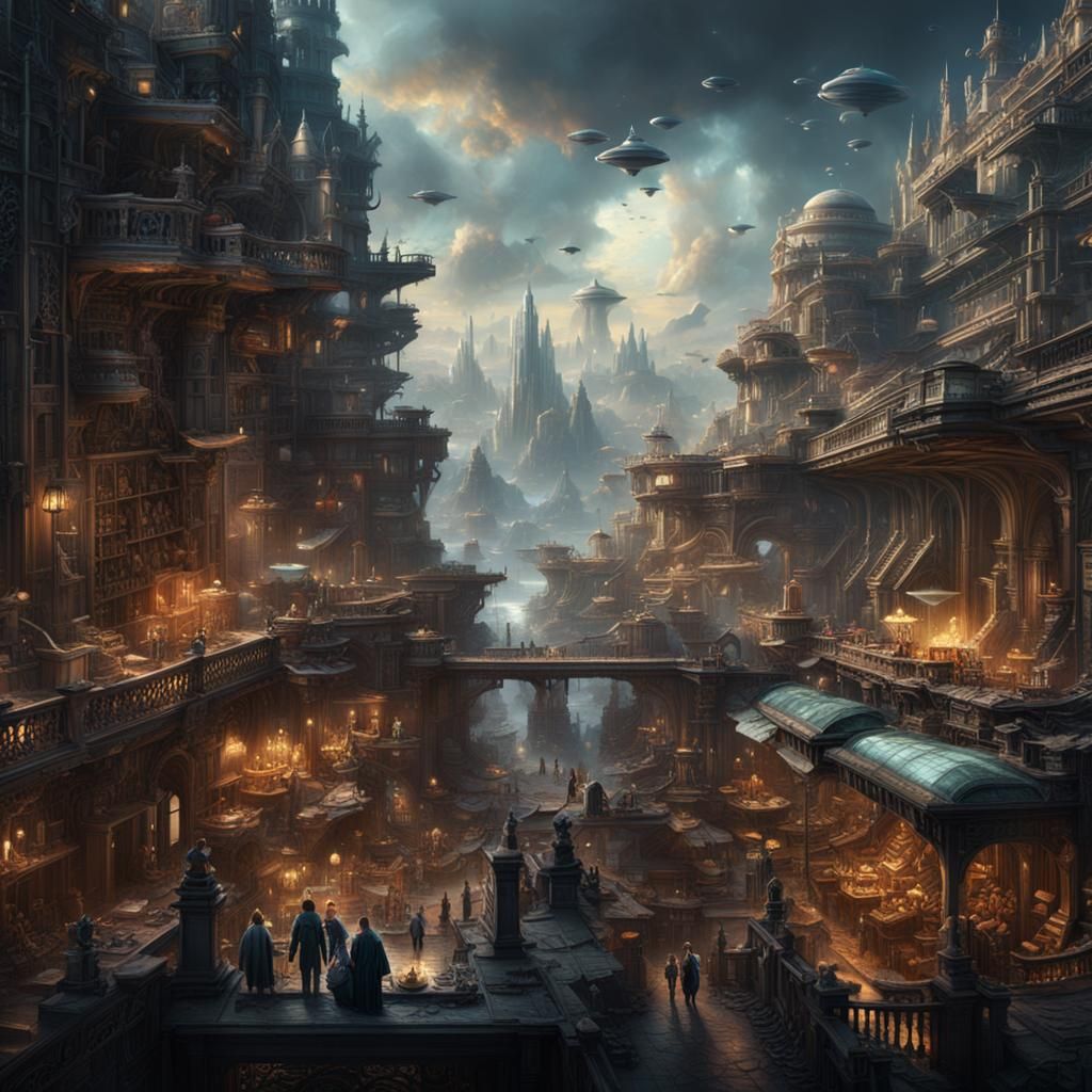 An average city of a different planet - AI Generated Artwork ...