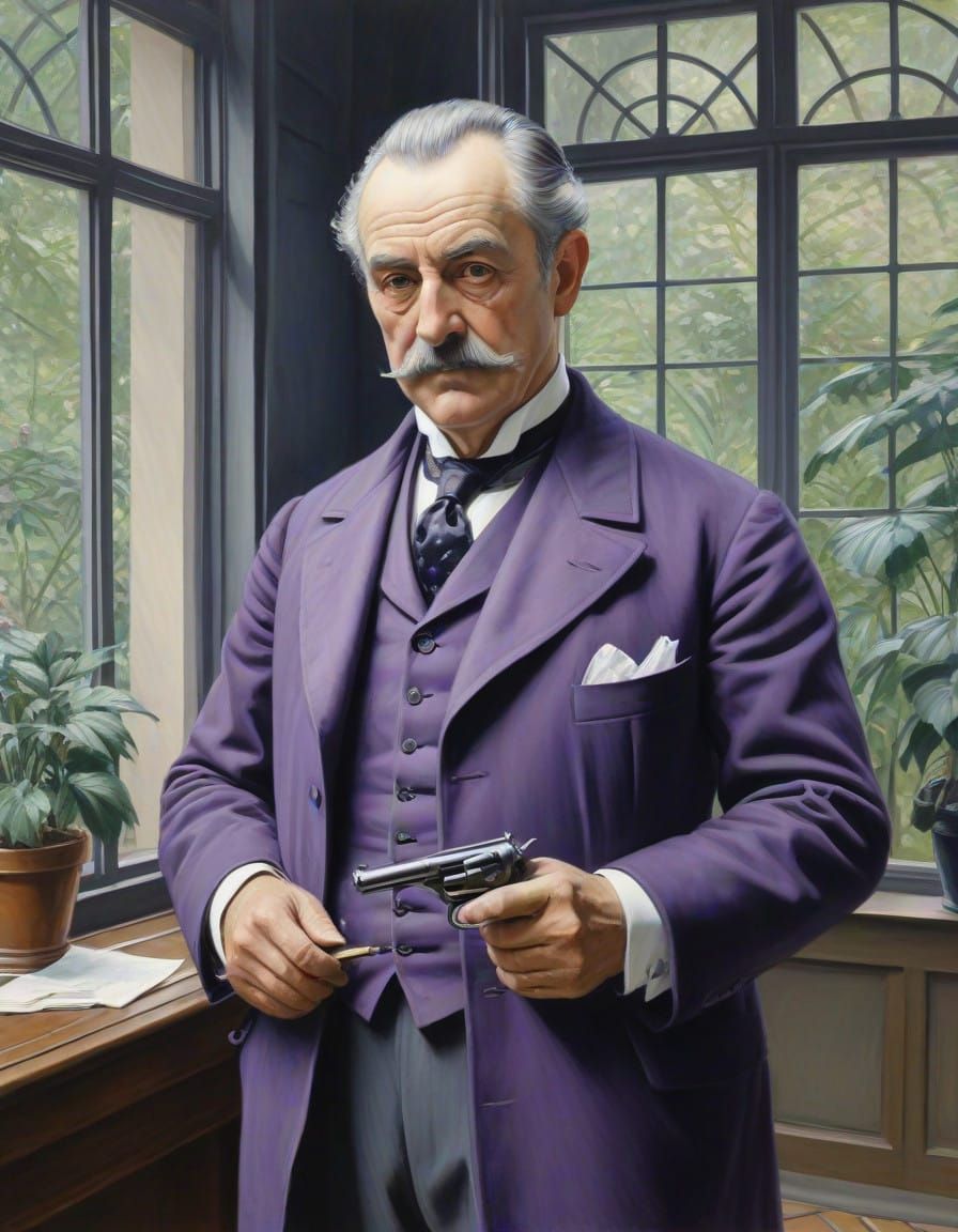 Professor Plum in Conservatory with Revolver