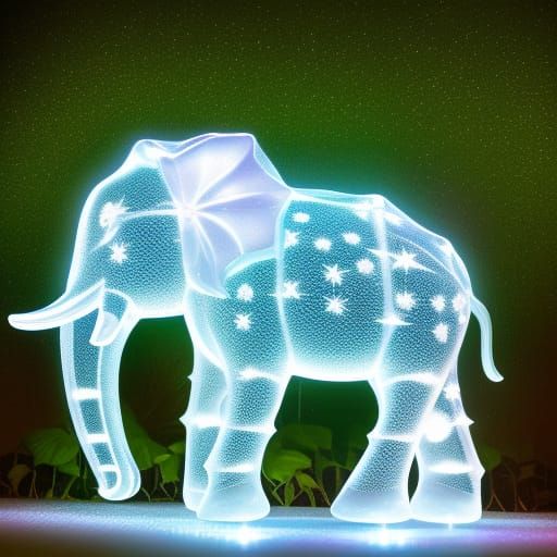 Crystal Elephant - AI Generated Artwork - NightCafe Creator