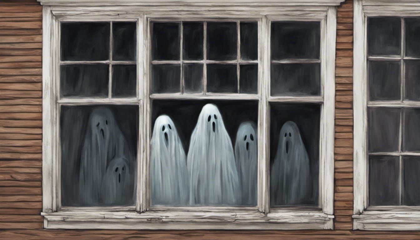 Windows with ghosts - AI Generated Artwork - NightCafe Creator