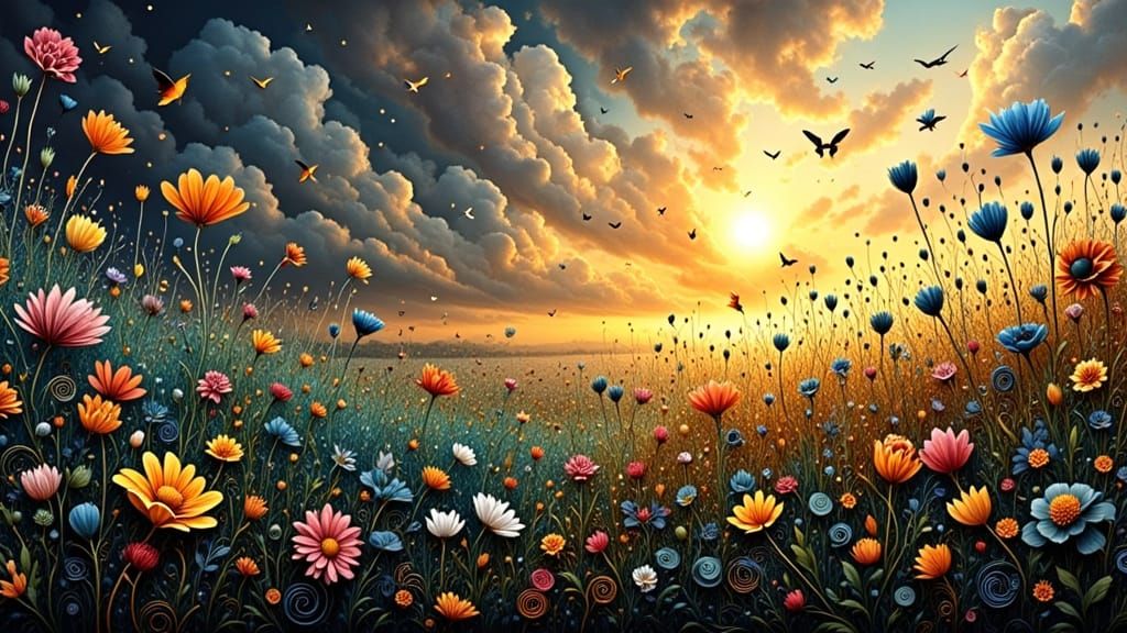 After a spring storm. - Serene Spring Awakening in Vibrant C...