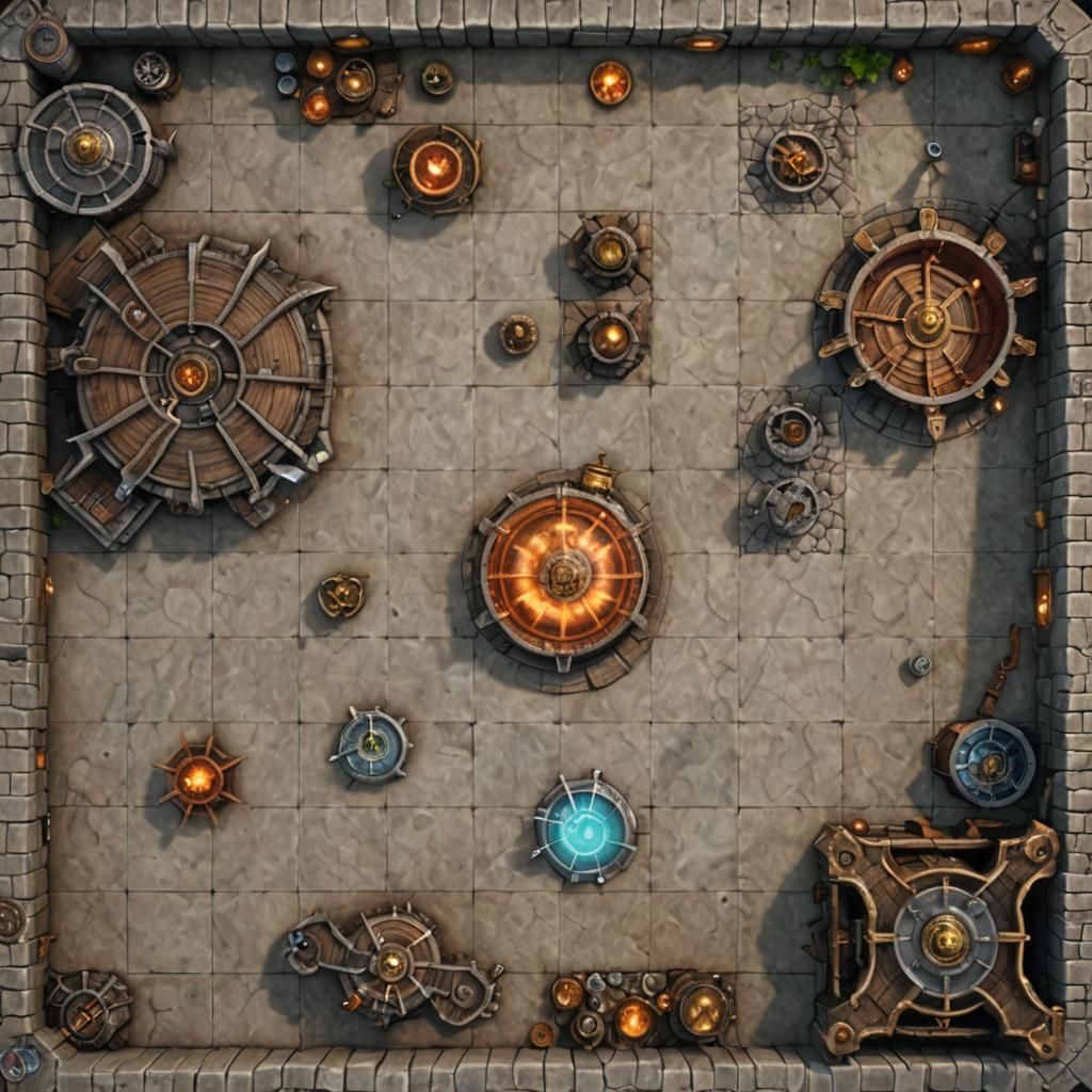 The Workshop - D&D game map - AI Generated Artwork - NightCafe Creator