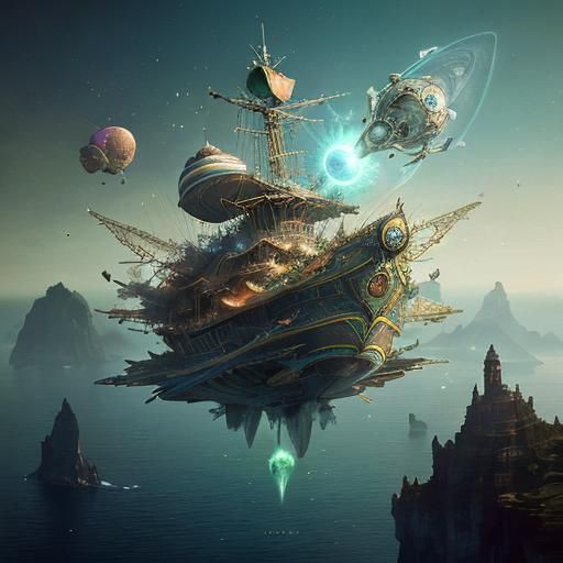 Spaceship - AI Generated Artwork - NightCafe Creator