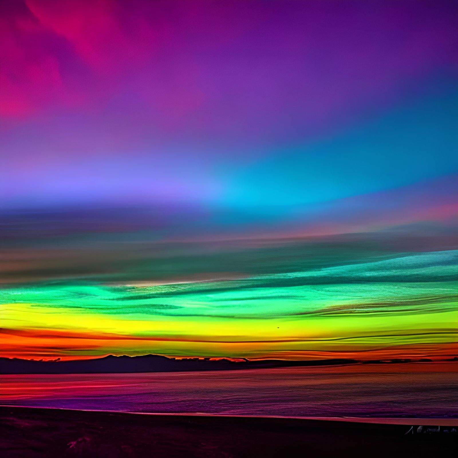 Psychedelic Sunrise - AI Generated Artwork - NightCafe Creator