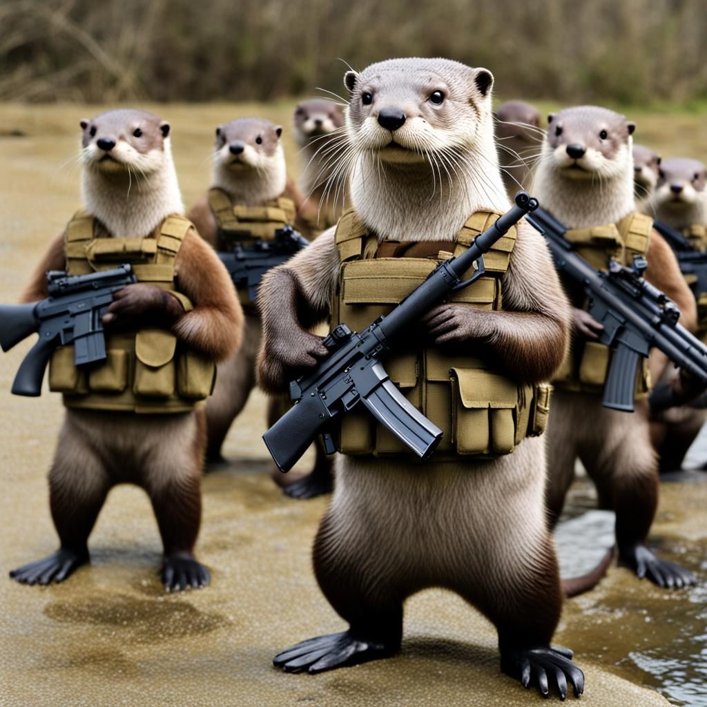 Otter army - AI Generated Artwork - NightCafe Creator