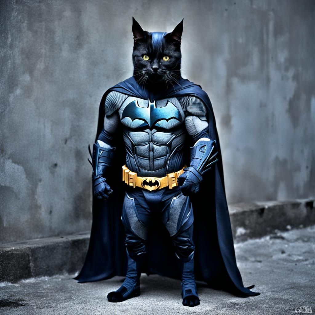 Catman--Batman fused with a cat - AI Generated Artwork - NightCafe Creator