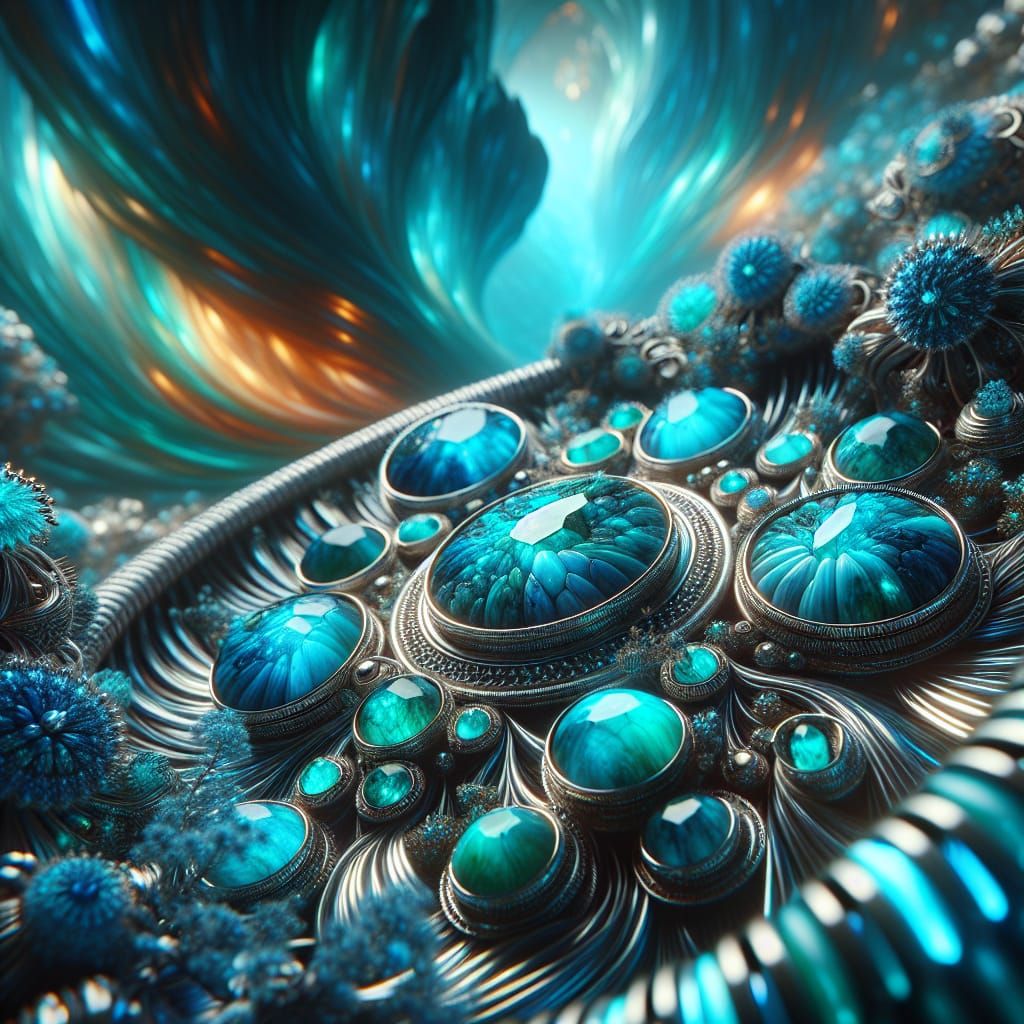 Cosmic Turquoise - AI Generated Artwork - NightCafe Creator