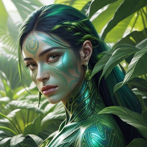 Beautiful alien woman - Stunning Alien Portrait in Hyper-Rea...