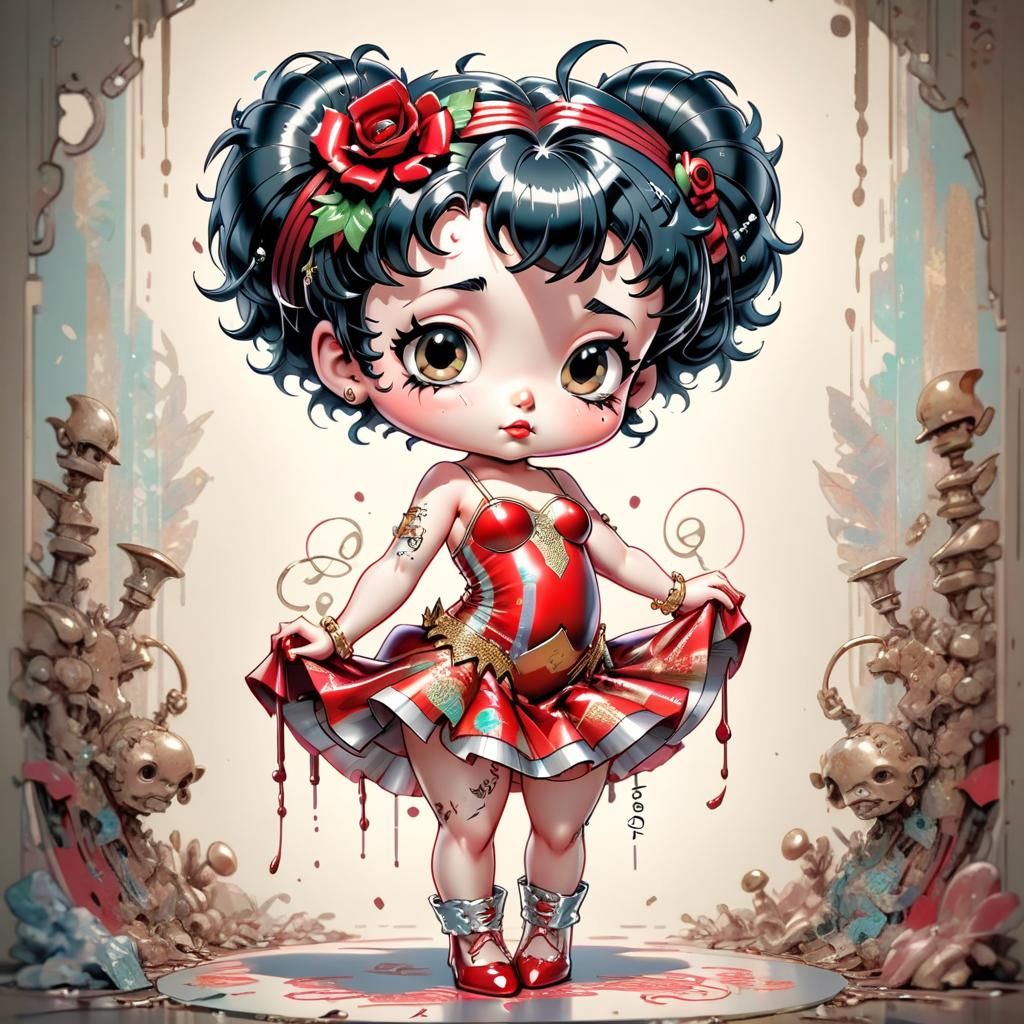 Cute Chibi Betty Boop Ai Generated Artwork Nightcafe Creator