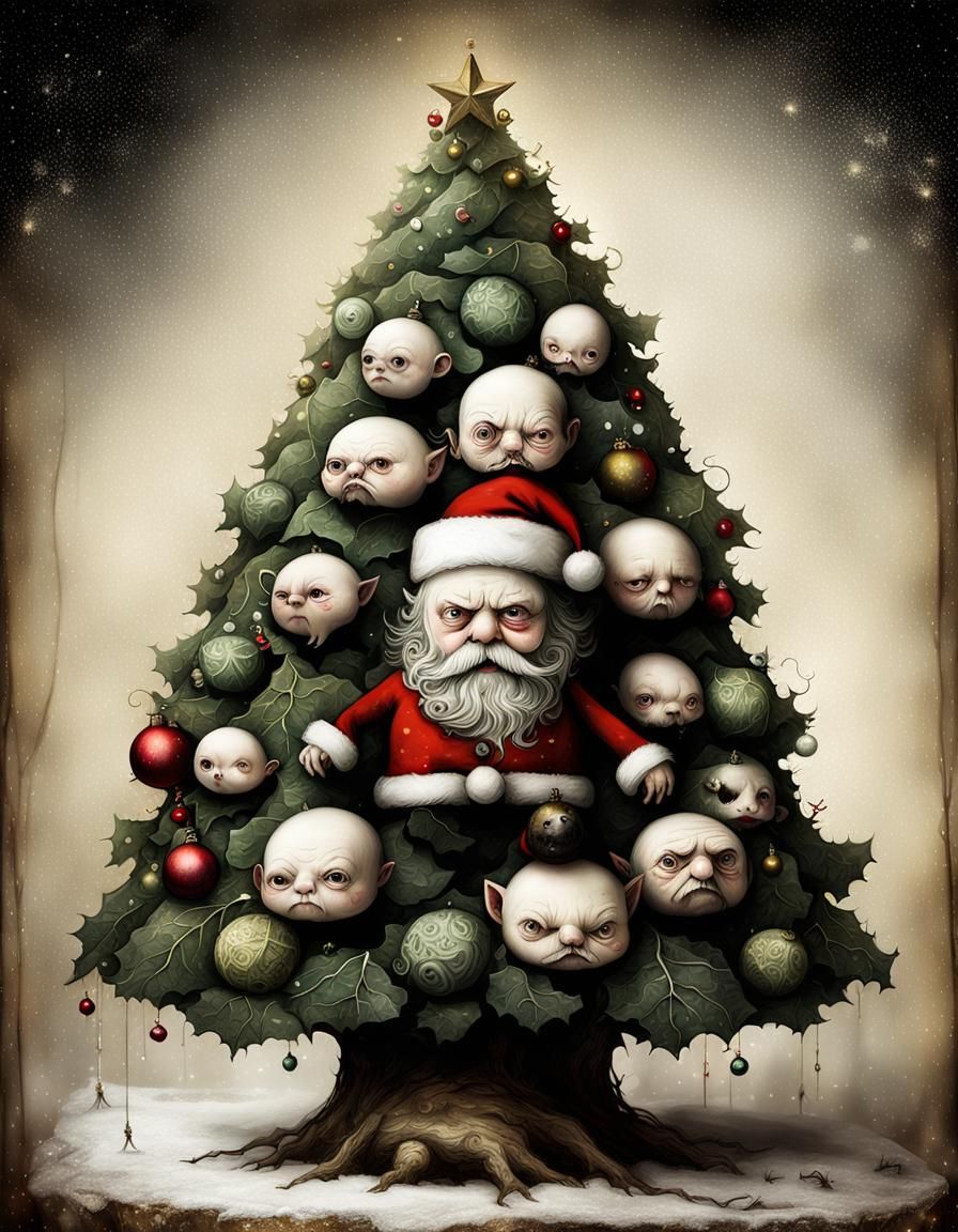 Portrait: "Santa Cabbage Claus Christmas Tree": photograph by Stephen ...