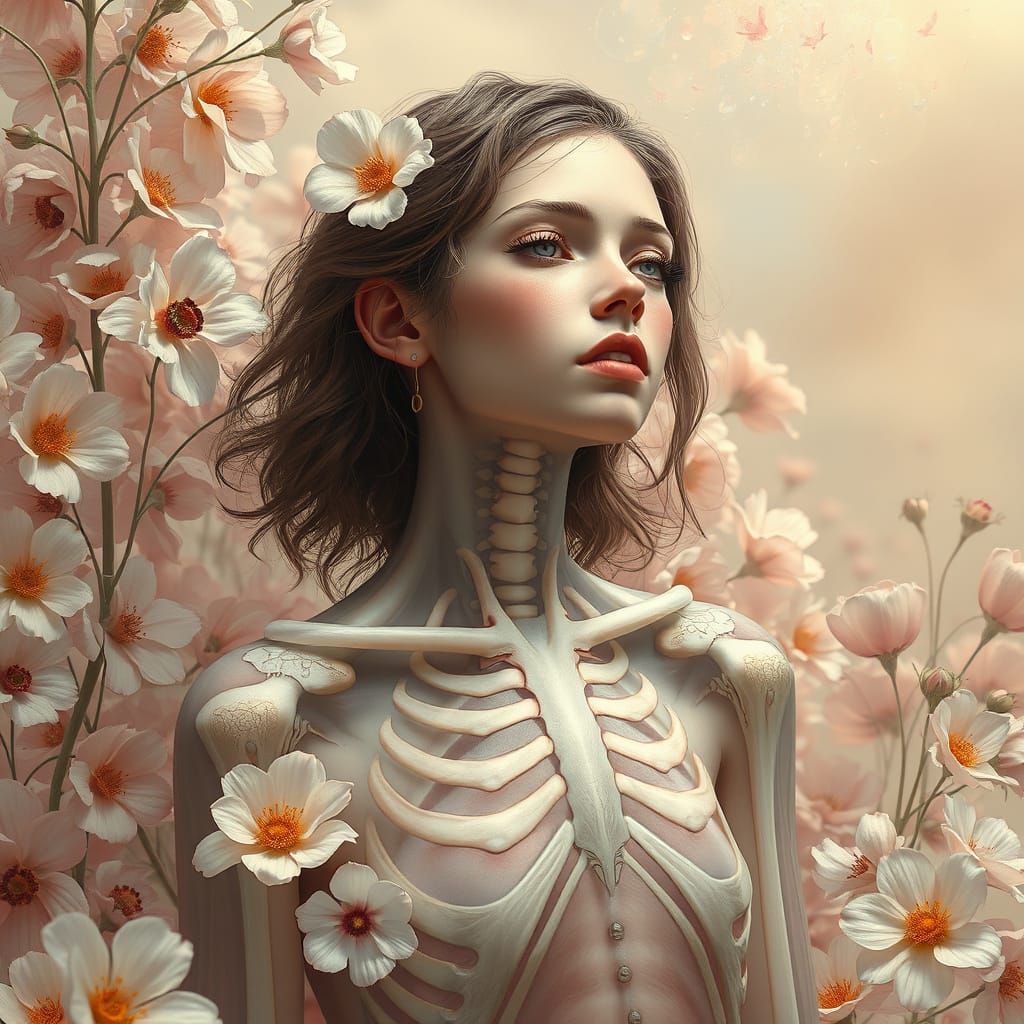 Dreamlike Portrait of a Young Androgynous Figure i... - AI Art