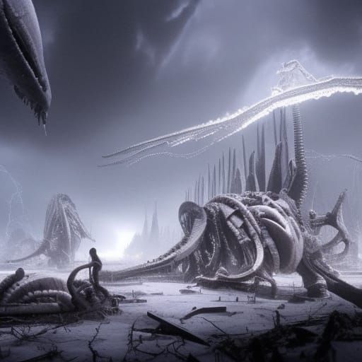 Aftermath of a ice war - AI Generated Artwork - NightCafe Creator