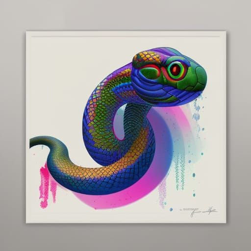 alien snake paint - AI Generated Artwork - NightCafe Creator