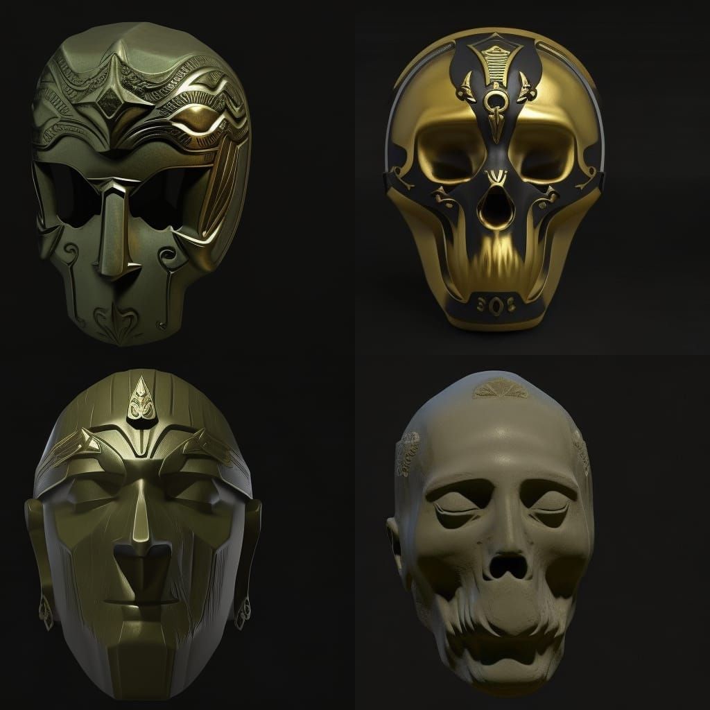 Ancient death mask - AI Generated Artwork - NightCafe Creator