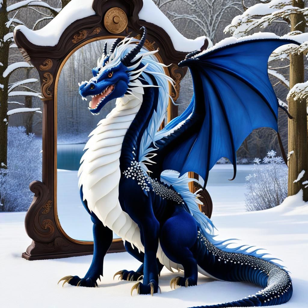 The Winter Dragon - AI Generated Artwork - NightCafe Creator