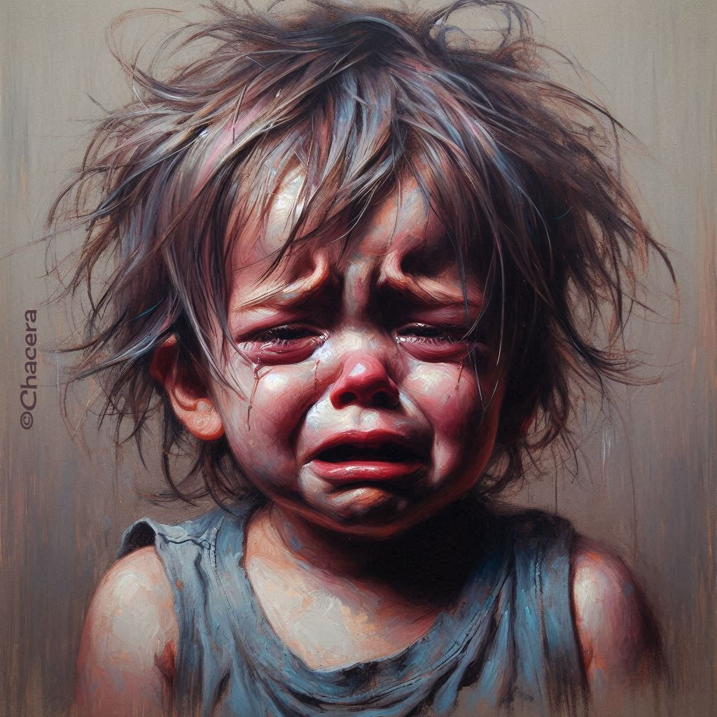 ** Children's Sorrow (1)** - AI Generated Artwork - NightCafe Creator