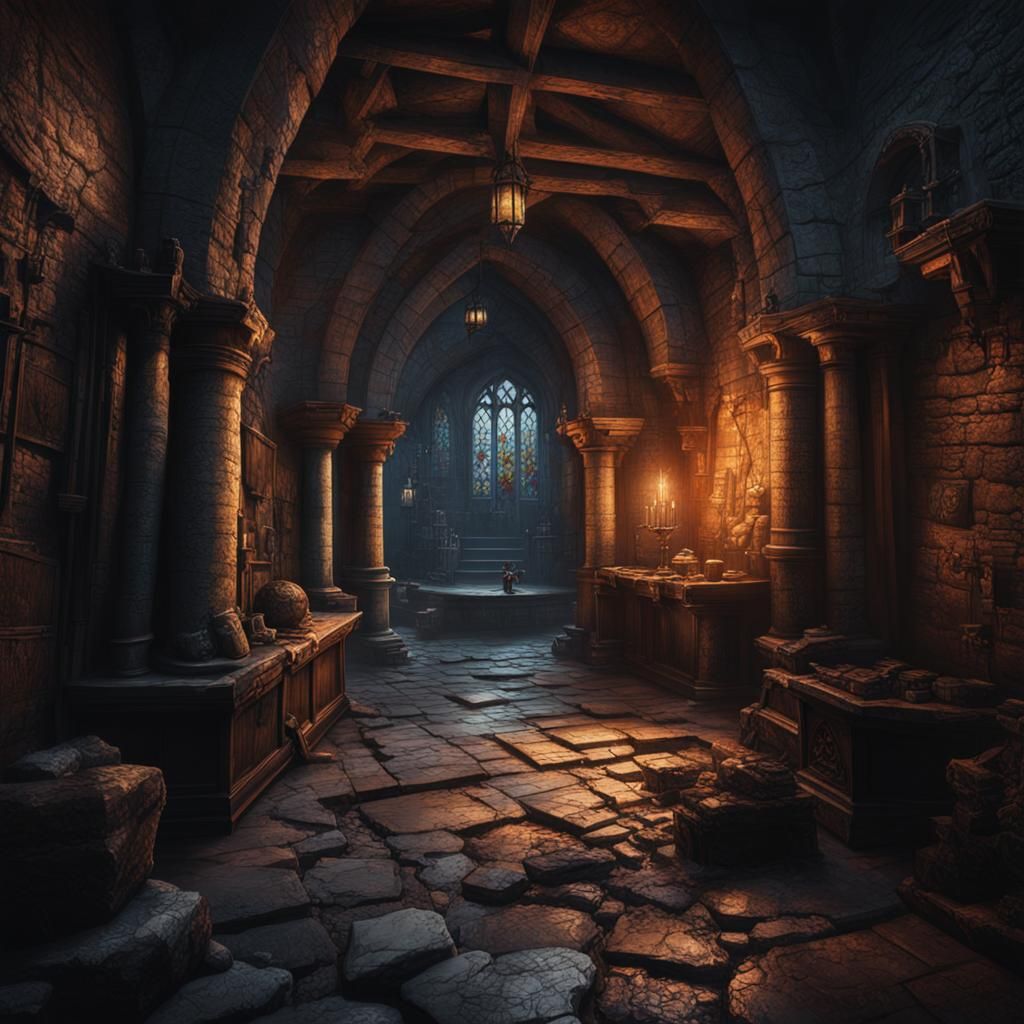 Medieval lair - AI Generated Artwork - NightCafe Creator
