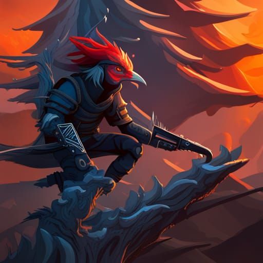 Ninja rooster - AI Generated Artwork - NightCafe Creator