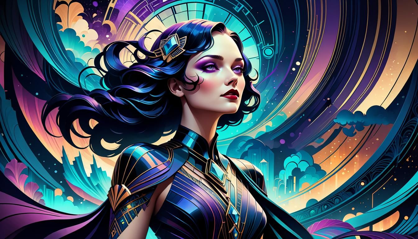 Art Deco woman - AI Generated Artwork - NightCafe Creator