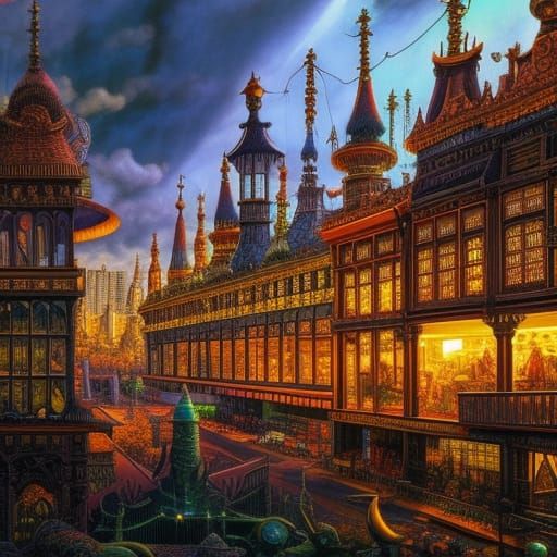 Welcome to temple city - AI Generated Artwork - NightCafe Creator