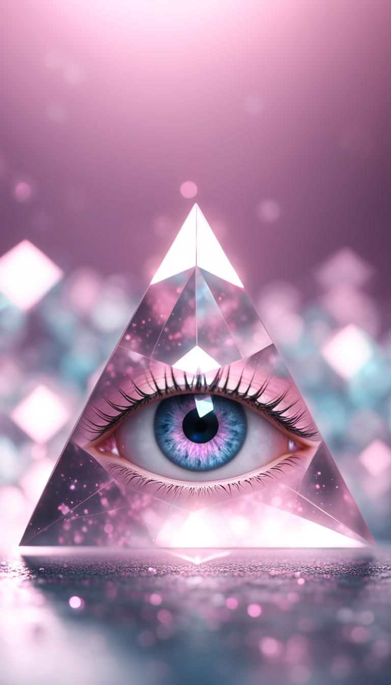 Rose quartz tetrahedron - AI Generated Artwork - NightCafe Creator
