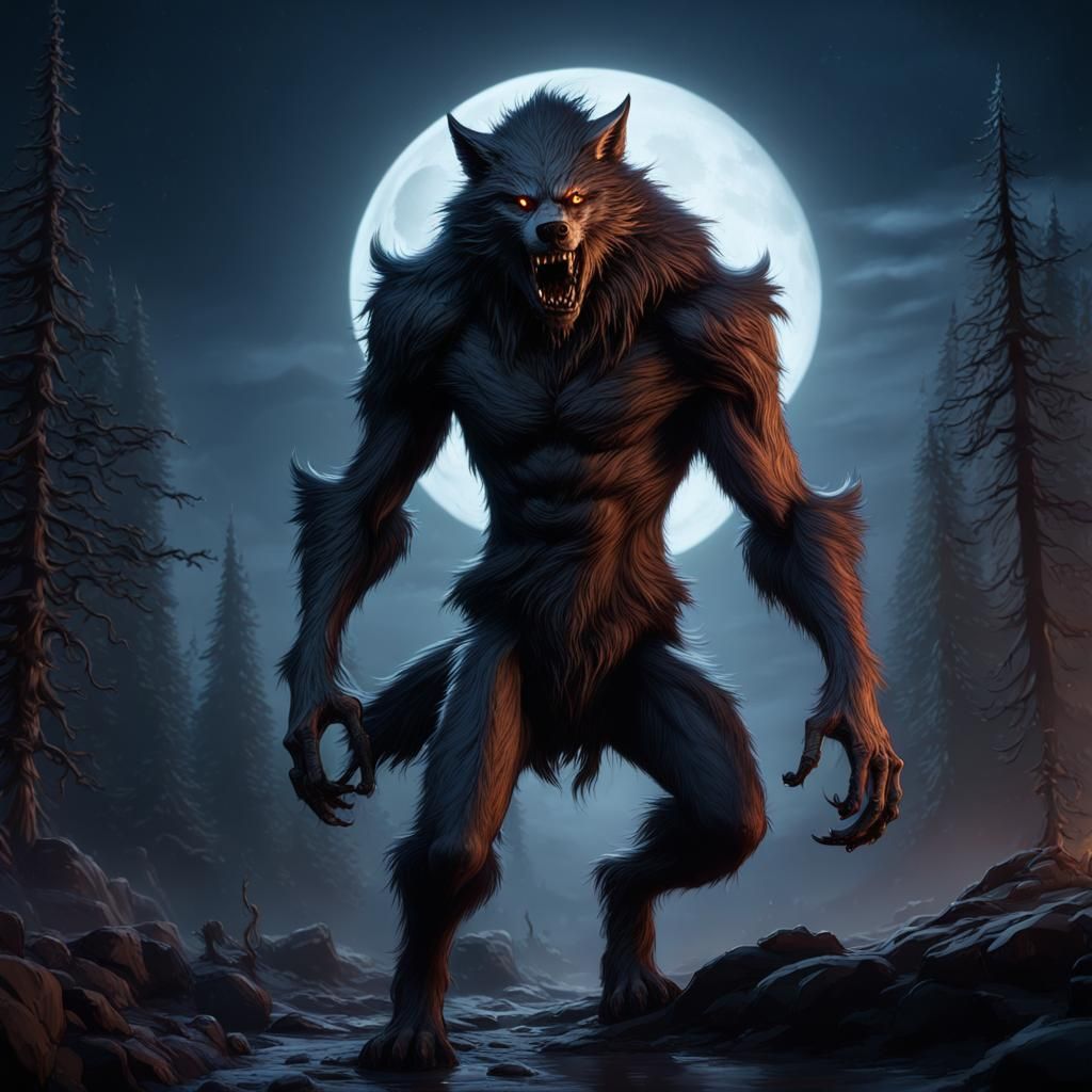 Werewolf - AI Generated Artwork - NightCafe Creator