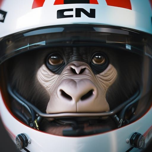 Chimp the Champ: The Racer v2 - AI Generated Artwork - NightCafe Creator