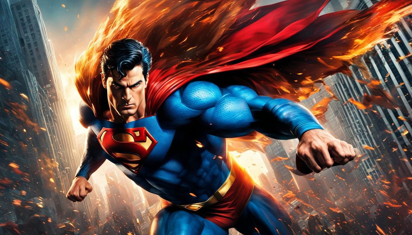 (Superman) fighting - AI Generated Artwork - NightCafe Creator