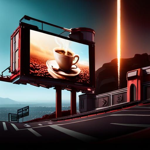 Billboard "Coffee" - AI Generated Artwork - NightCafe Creator