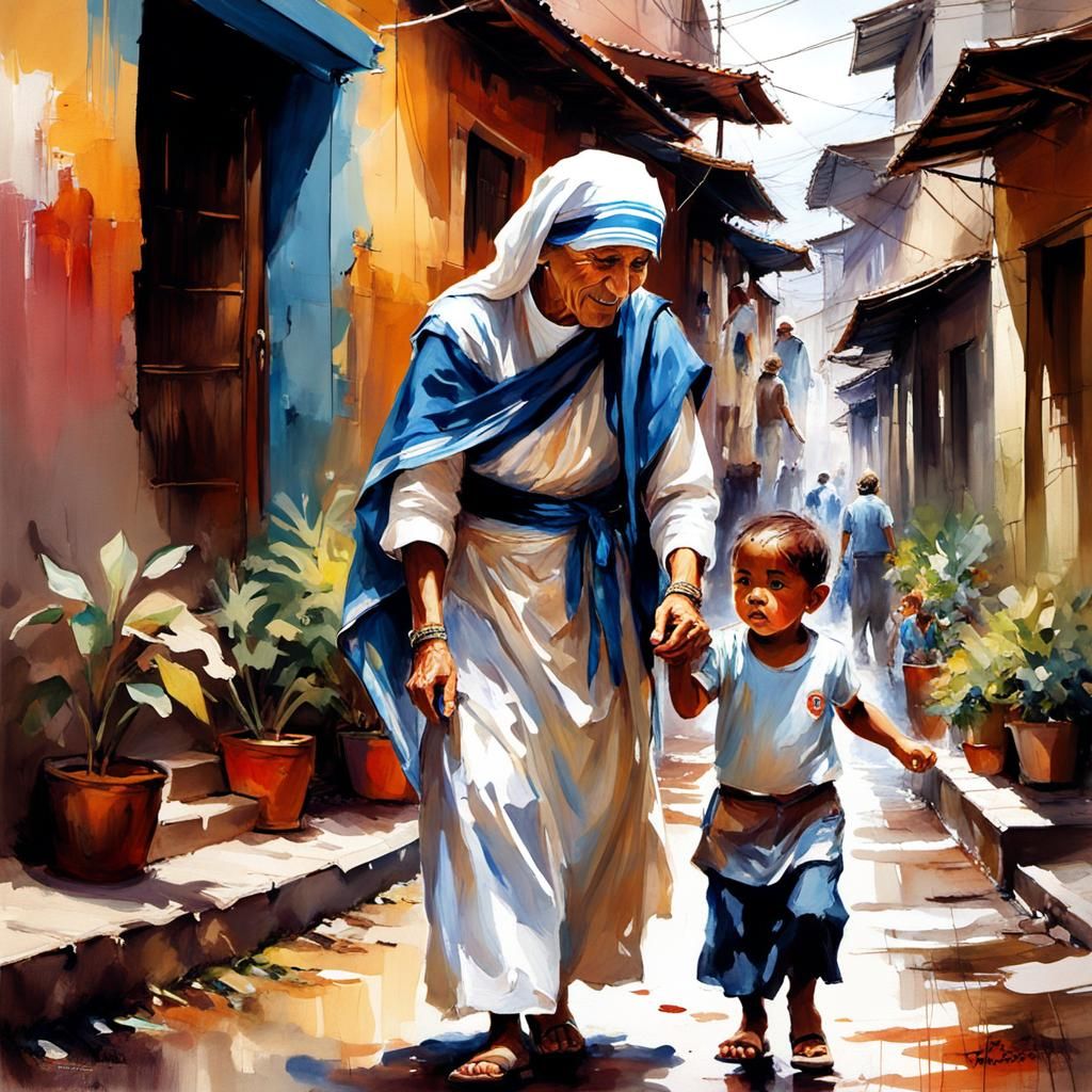 Mother Teresa - AI Generated Artwork - NightCafe Creator