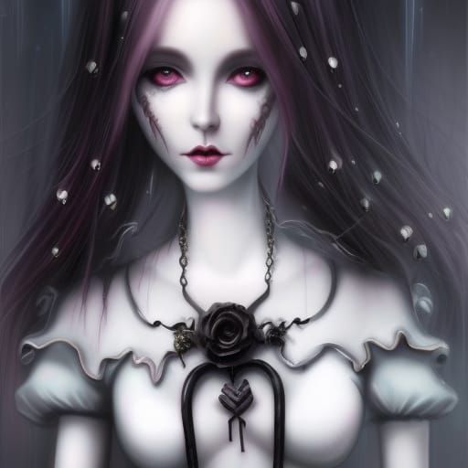Gothic android doll that looks innocent but is secretly evil with ...