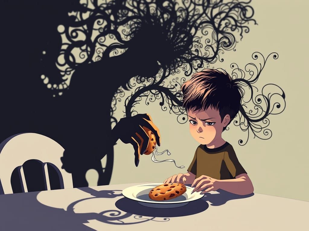 Living Shadows in Vibrant Abstract Style - AI Art