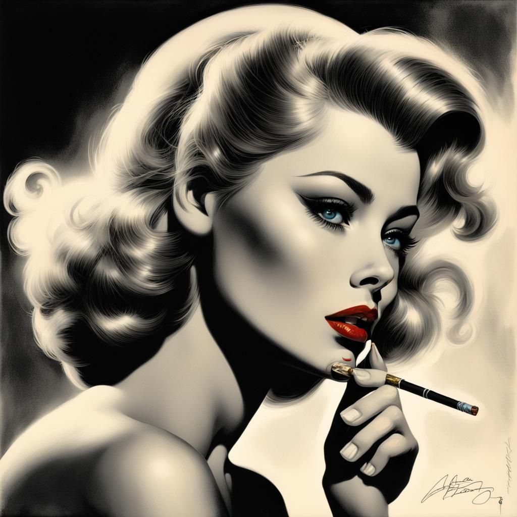 50s pin up model - AI Generated Artwork - NightCafe Creator