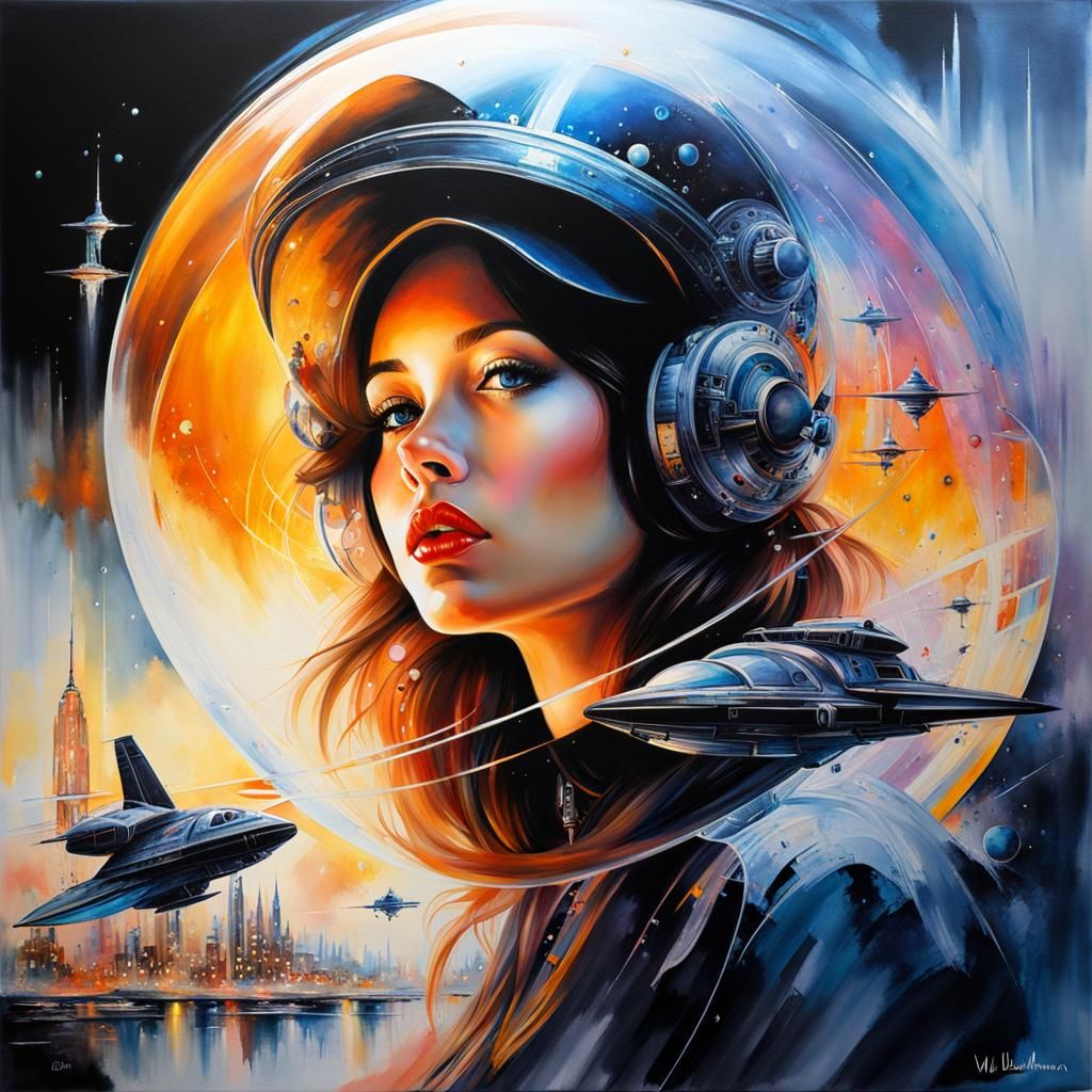 Gorgeous Space Girl. 3 - AI Generated Artwork - NightCafe Creator