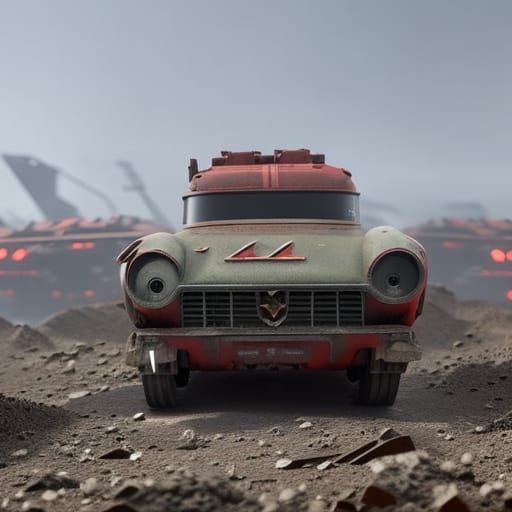 Matchbox Car in Battle - AI Generated Artwork - NightCafe Creator