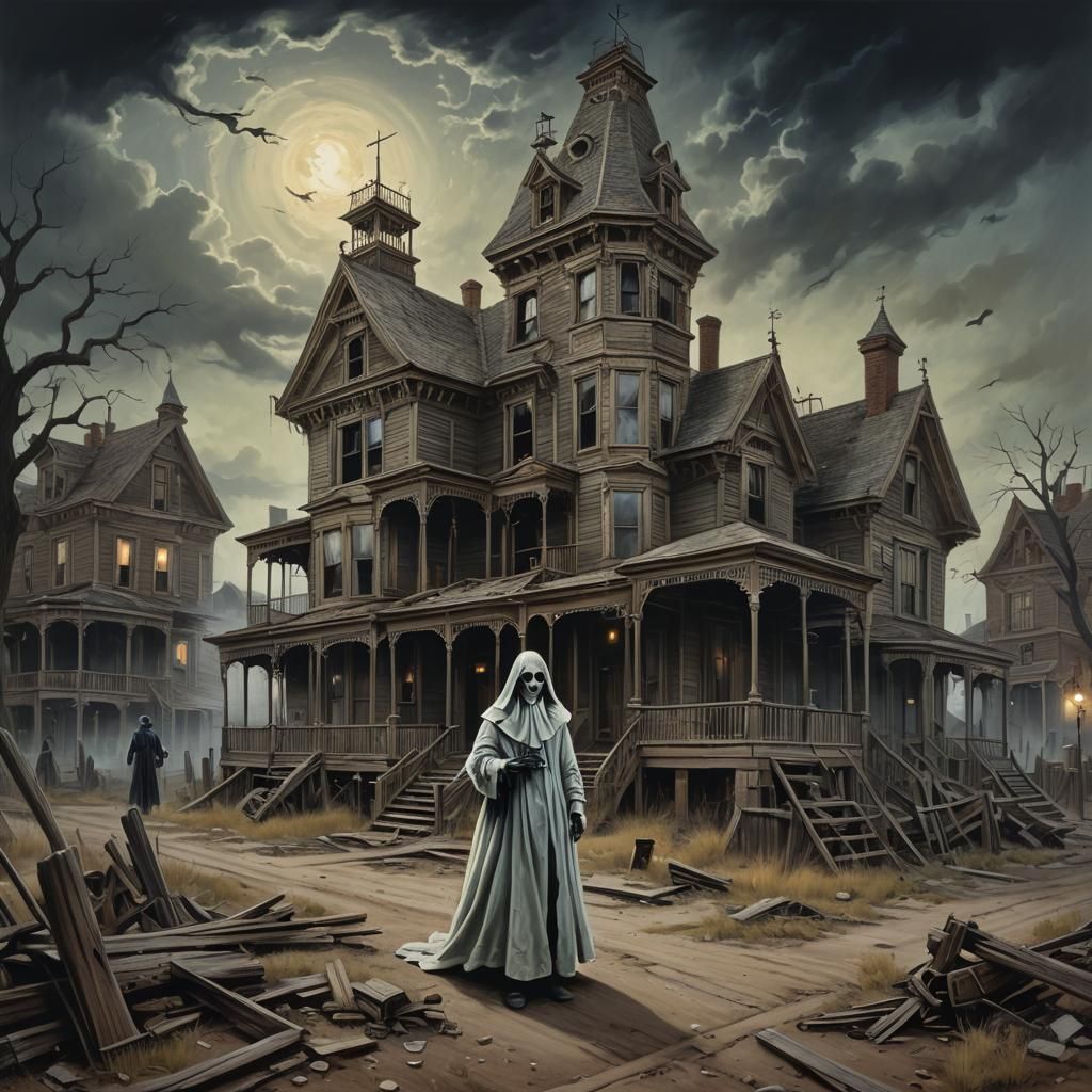 Victorian ghost town ghost hauntings - AI Generated Artwork - NightCafe ...
