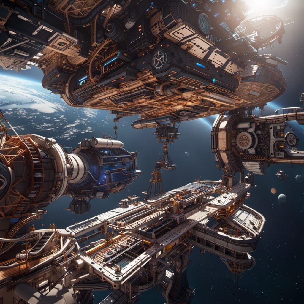 Space Shipyard - AI Generated Artwork - NightCafe Creator