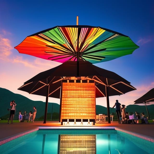 Poolside ... Concert? - AI Generated Artwork - NightCafe Creator