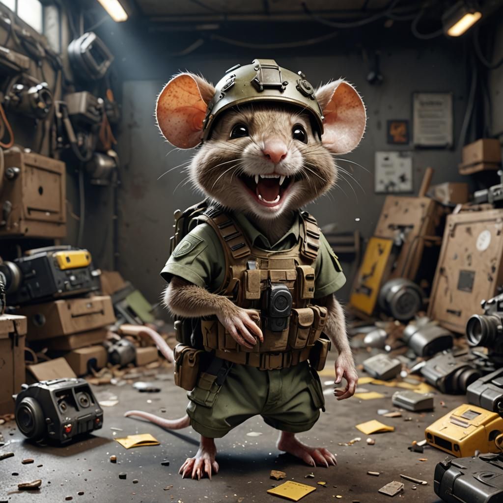 Drone Pilot Brown Rat - AI Generated Artwork - NightCafe Creator